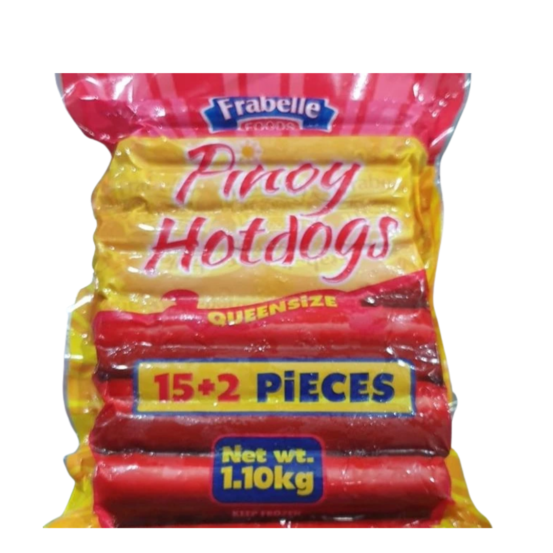 Frabelle Pinoy Hotdogs Queen Size (15+2) 1.10 kg – Aling Gemma Online ...
