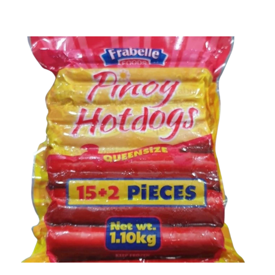 Frabelle Pinoy Hotdogs Queen Size (15+2) 1.10 kg – Aling Gemma Online ...